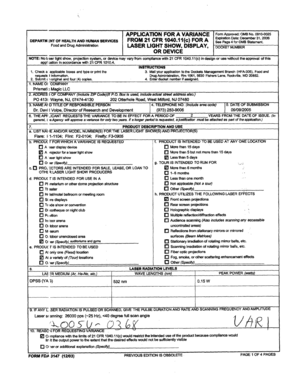 Fillable Online fda APPLICATION FOR A Vl - fda Fax Email Print - pdfFiller