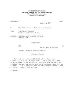 Fillable Online flra WA-CO-06-0356 - flra Fax Email Print - pdfFiller