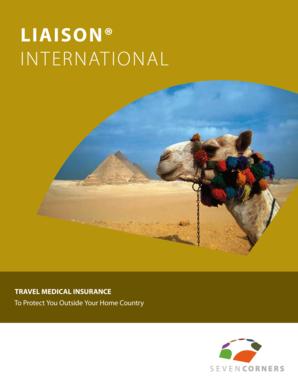 Fillable Online Liaison International Travel Medical Insurance Brochure ...