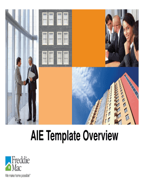 Fillable Online AIE Template Overview for Freddie Mac Property ...