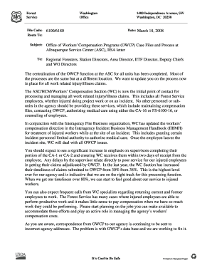 Fillable Online Office of Workers' Compensation Programs (OWCP) Case ...