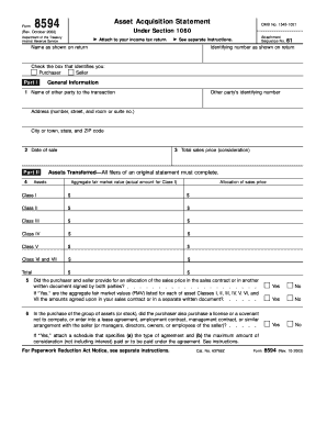 Fillable Online irs probate form 8594 Fax Email Print - pdfFiller