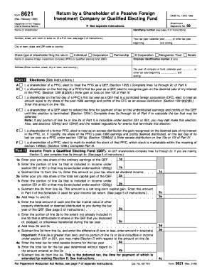 Fillable Online irs Form 8621 (Rev. February 1999 ) - irs Fax Email ...
