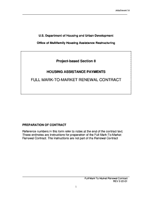 Fillable Online hud HOUSING ASSISTANCE PAYMENTS FULL MARK-TO ... - HUD ...