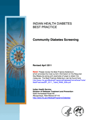 Indian Health Diabetes Best Practice Community Diabetes Screening. Best ...