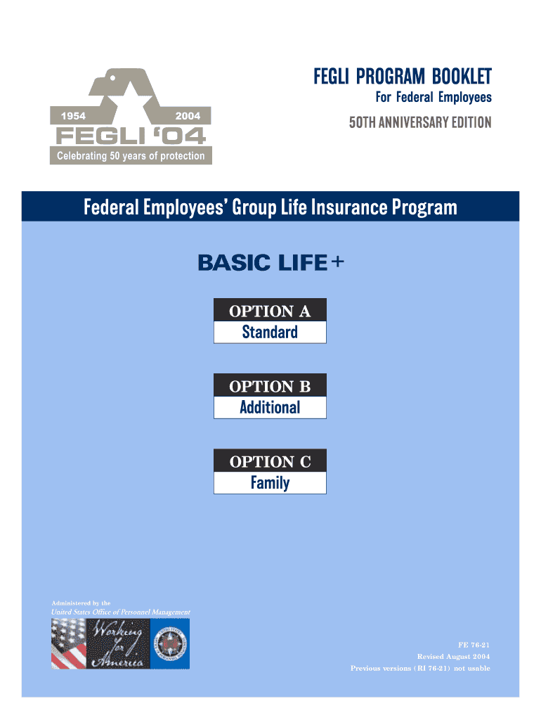 Fillable Online Federal Employees’ Group Life Insurance Program Booklet ...