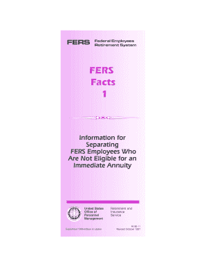 FERS Facts 1 - Office Of Personnel Management - Justice - Fill and Sign ...