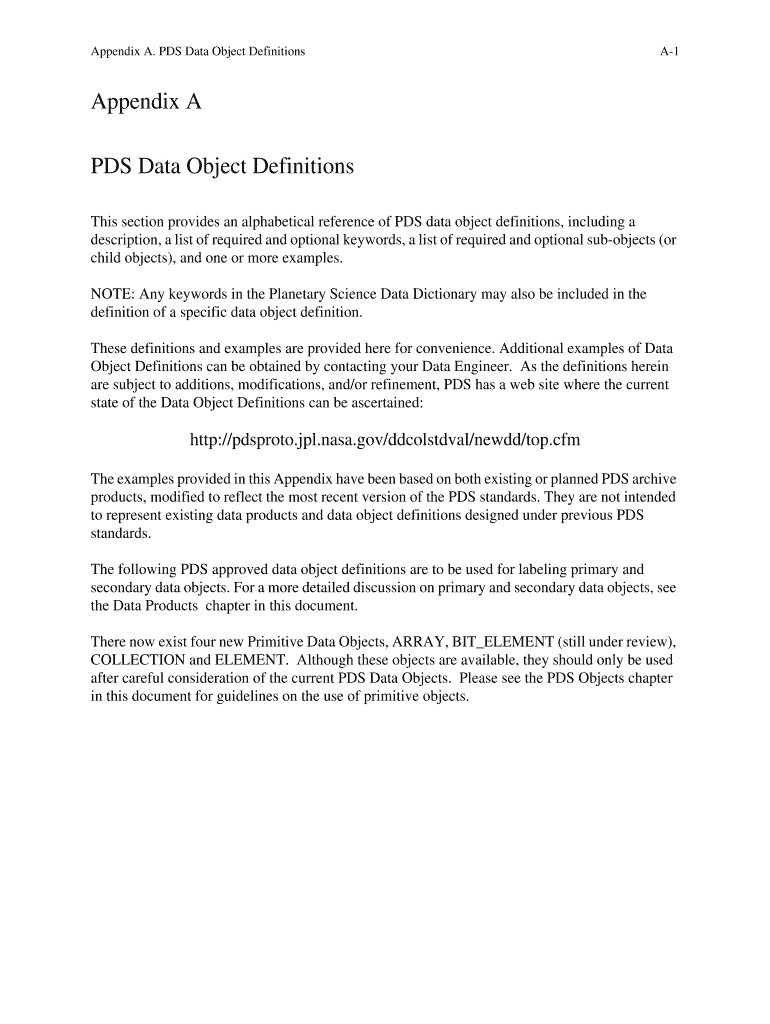 APPENDIX D Examples of Required Files - the Planetary Data System - pds ...