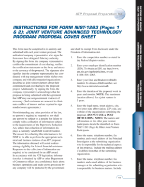 Fillable Online Instructions for Form NIST-1263 Fax Email Print - pdfFiller