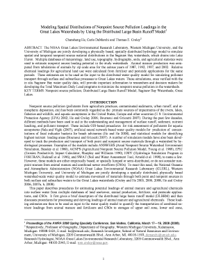 Fillable Online Modeling Nonpoint Source Pollution in Great Lakes Watersheds Fax Email Print ...