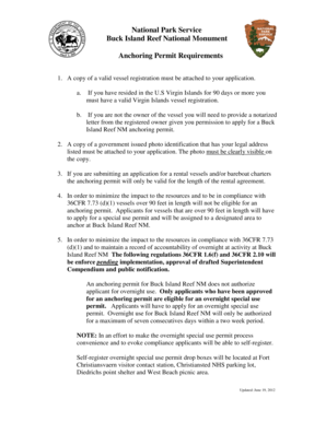 Fillable Online nps Permit Application Form - National Park Service ...