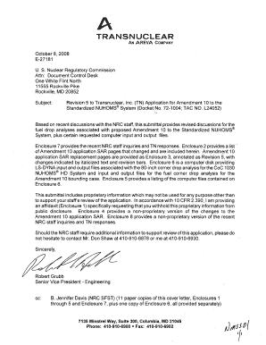 Fillable Online pbadupws nrc transnuclear nrc form Fax Email Print ...