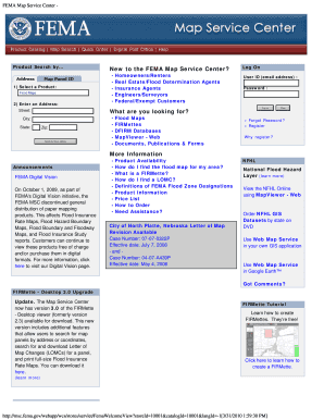 Fillable Online FEMA Map Service Center - Quick Order Fax Email Print ...