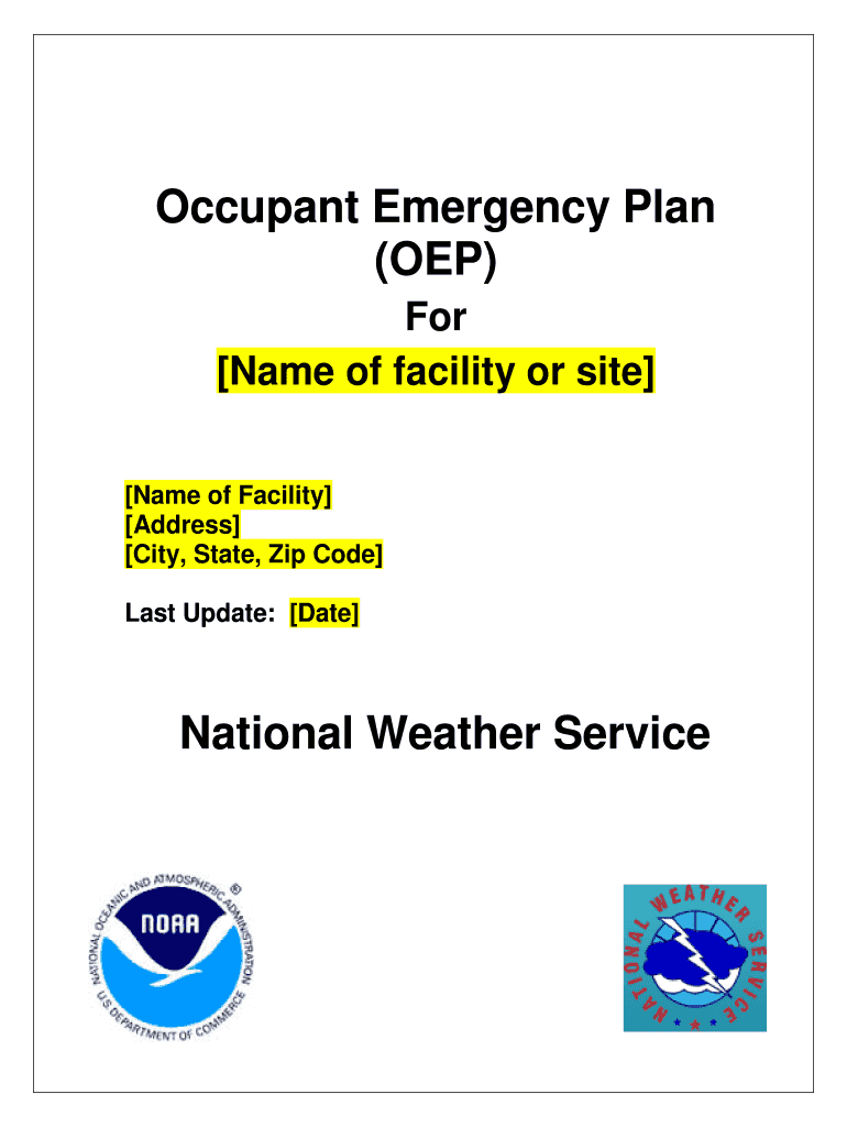 Occupant Emergency Plan - Fill and Sign Printable Template Online | US ...