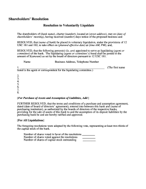 Fillable Online Resolution to Voluntarily Liquidate Fax Email Print ...