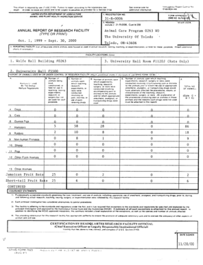 Fillable Online Annual Report of Research Facility Fax Email Print ...