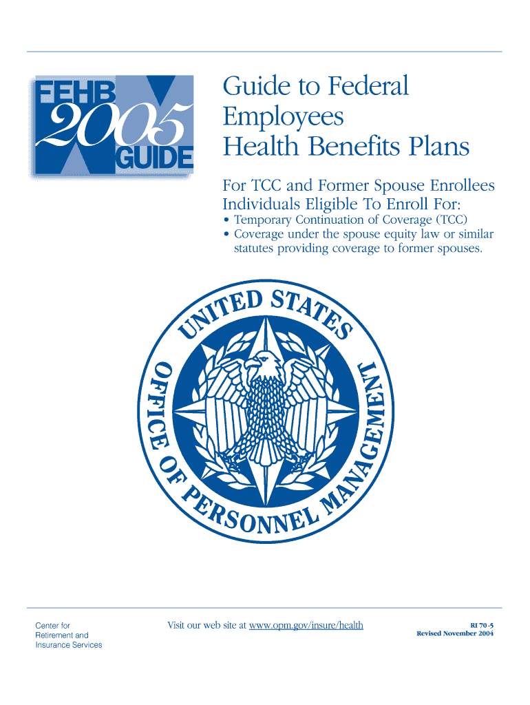 Fillable Online Guide to Federal Employees Health Benefits Plans For ...