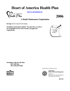 Fillable Online opm Heart of America Health Plan - opm Fax Email Print ...