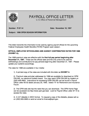 Fillable Online 1998 OPEN SEASON INFORMATION Fax Email Print - pdfFiller