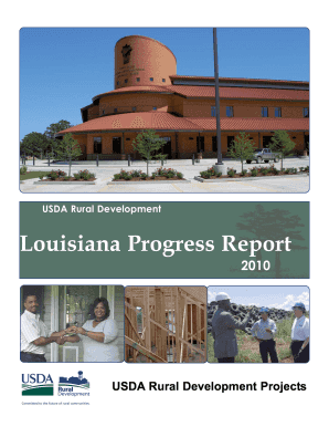 Fillable Online rurdev usda 2010 Progress Report brown single page rev ...