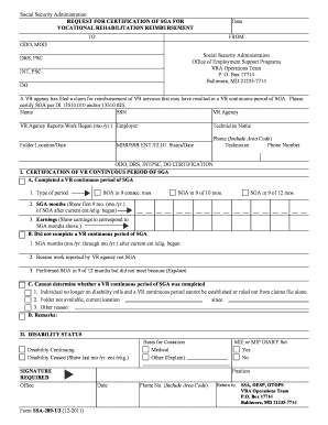 Fillable Online Request for Certification of SGA Fax Email Print ...