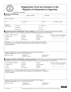 Fillable Online judiciary state nj Registration Form for Inclusion in ...