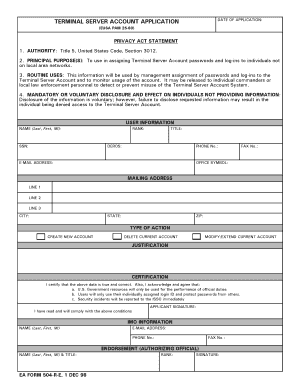 Fillable Online 8tharmy korea army ea pam 25 60 form Fax Email Print ...