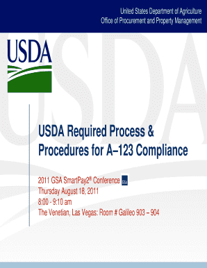 Fillable Online USDA A-123 Compliance Procedures Fax Email Print ...