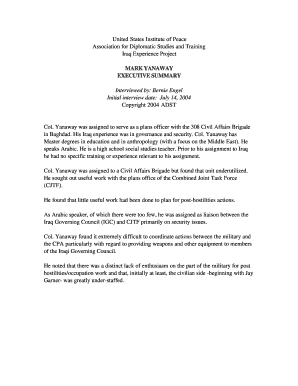 Fillable Online usip mark yanaway form Fax Email Print - pdfFiller