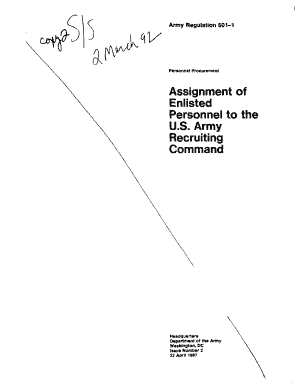 Fillable Online whs Assignment of Enlisted Personnel to the US Army ...