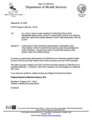 Fillable Online CHDP/Early and Periodic Screening, Diagnosis, and ...