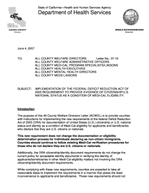 Fillable Online dhcs ca DHS Letterhead - dhcs ca Fax Email Print ...