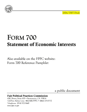 Fillable Online fppc ca FORM 700 - fppc ca Fax Email Print - pdfFiller