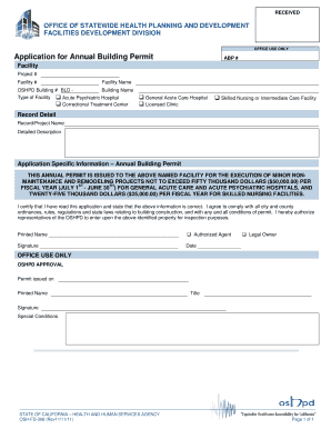 Fillable Online Application for Annual Building Permit Fax Email Print ...