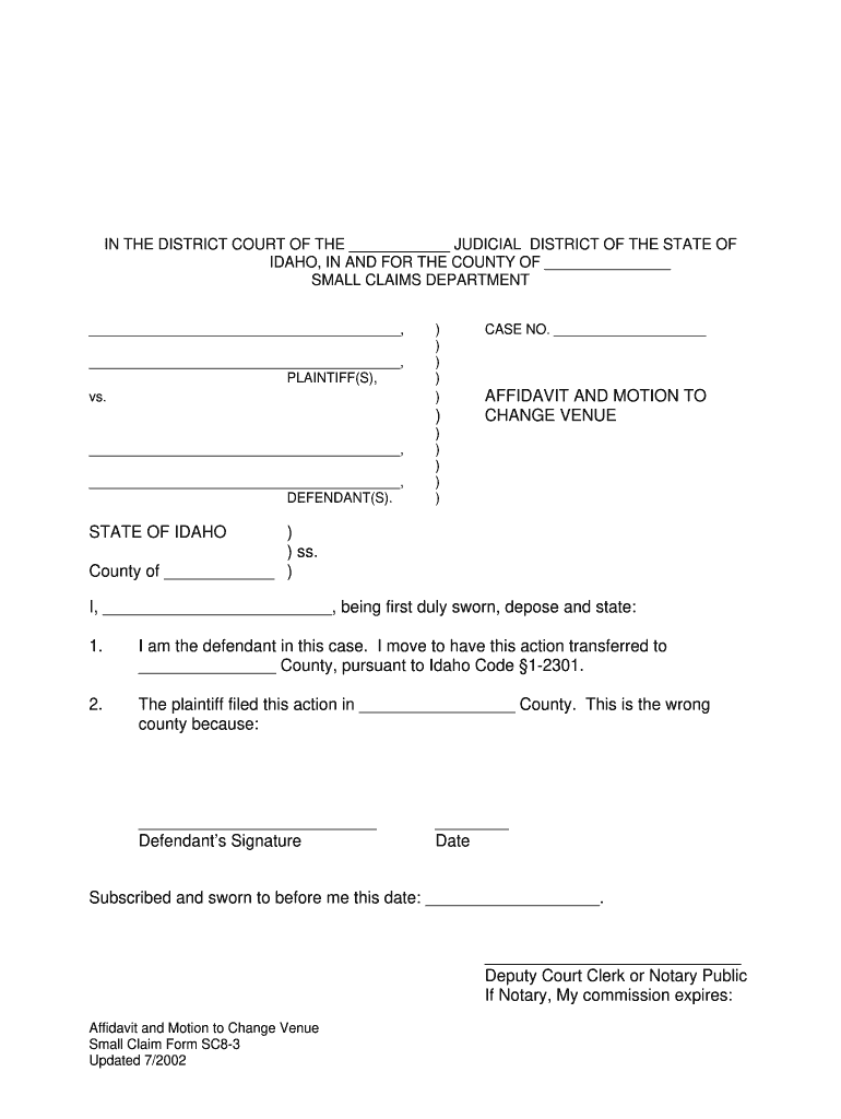 Motion To Transfer Venue Florida Sample 2020 Fill And Sign Printable 