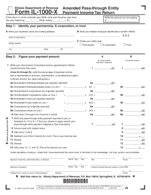 Fillable Online Form IL-1000-X Fax Email Print - pdfFiller