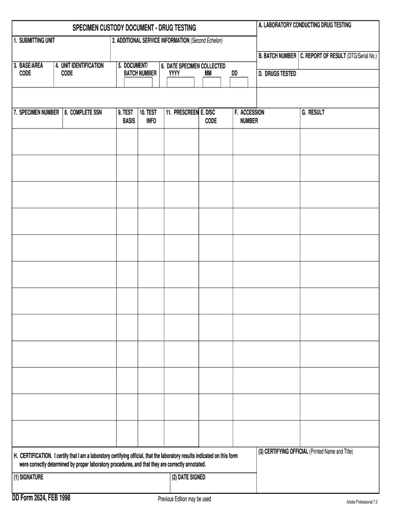 Printable Drug Testing Chain Of Custody Form Template Printable Forms 