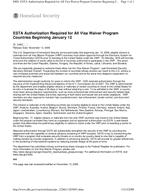 Fillable Online visa waiver program form Fax Email Print - pdfFiller