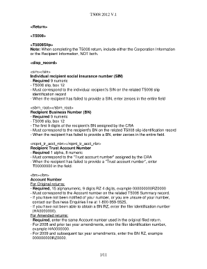 T5008 Fillable Form - Fill Online, Printable, Fillable, Blank | pdfFiller