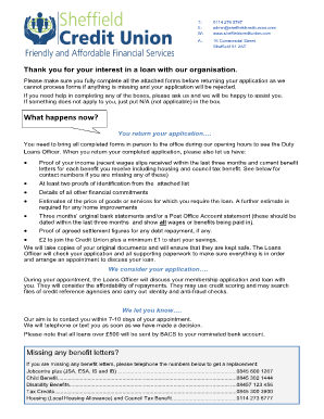 Sheffield Credit Union - Fill Online, Printable, Fillable, Blank ...