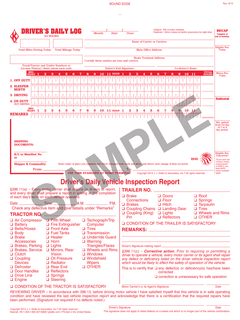 Driver Daily Log Sheet Pdf Fill Online Printable Fillable Blank 