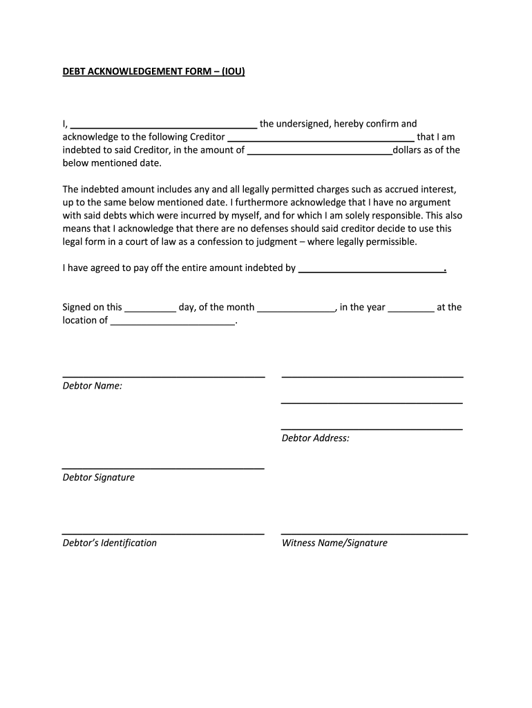 Iou Template Fill Out Sign Online DocHub