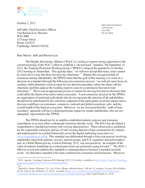 Fillable Online iab DAA Letter to the W3C - IAB - iab Fax Email Print ...