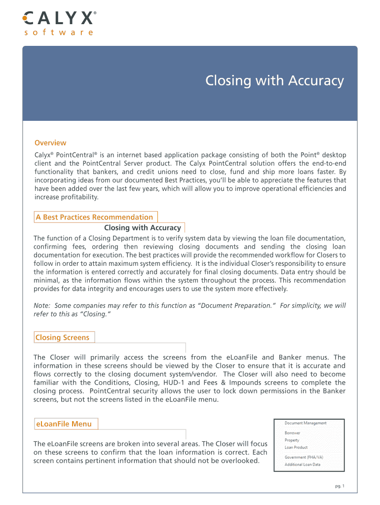 Fillable Online Best Practices. - Closing Fax Email Print - pdfFiller