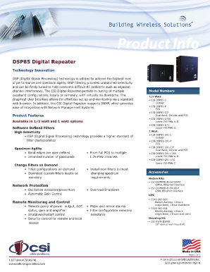 Fillable Online DSP85 Digital Repeater Fax Email Print - pdfFiller