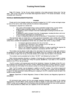 Fillable Online Kentucky Trucking Permit Guide Fax Email Print - pdfFiller