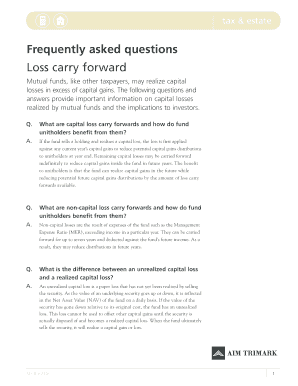 Fillable Online Loss carry forward Fax Email Print - pdfFiller