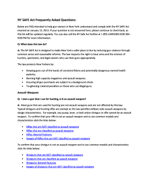 Fillable Online governor ny NY SAFE Act Frequently Asked Questions: Fax ...