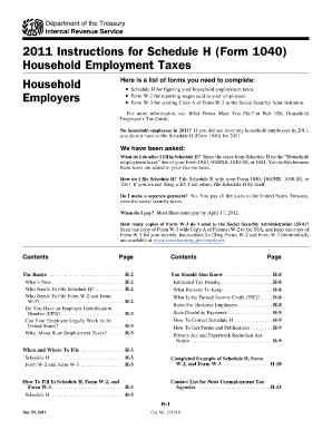 Schedule H - Fill Online, Printable, Fillable, Blank | pdfFiller
