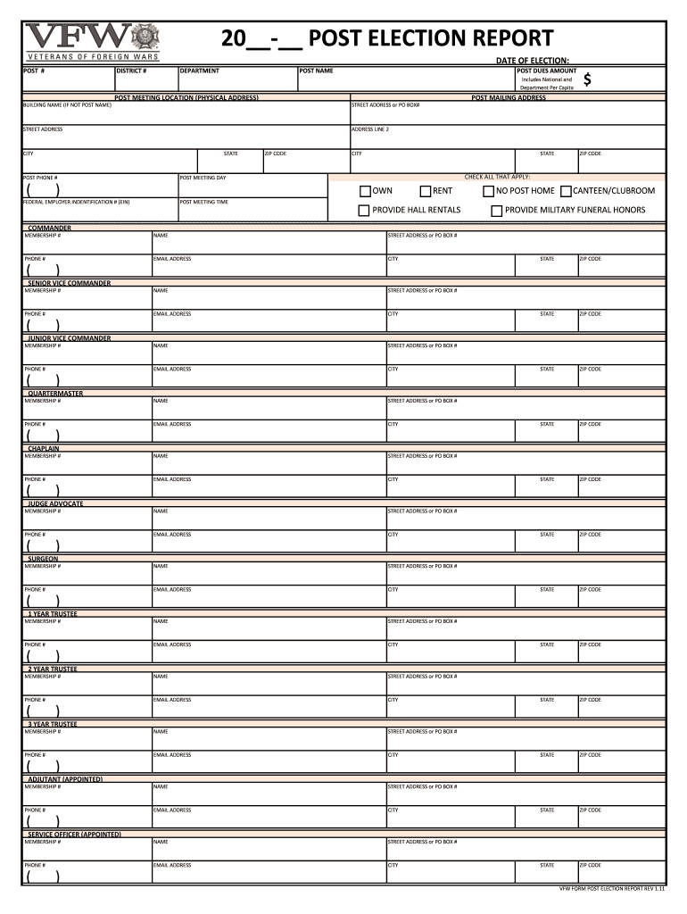 Fillable Online gavfw POST NAME - gavfw Fax Email Print - pdfFiller